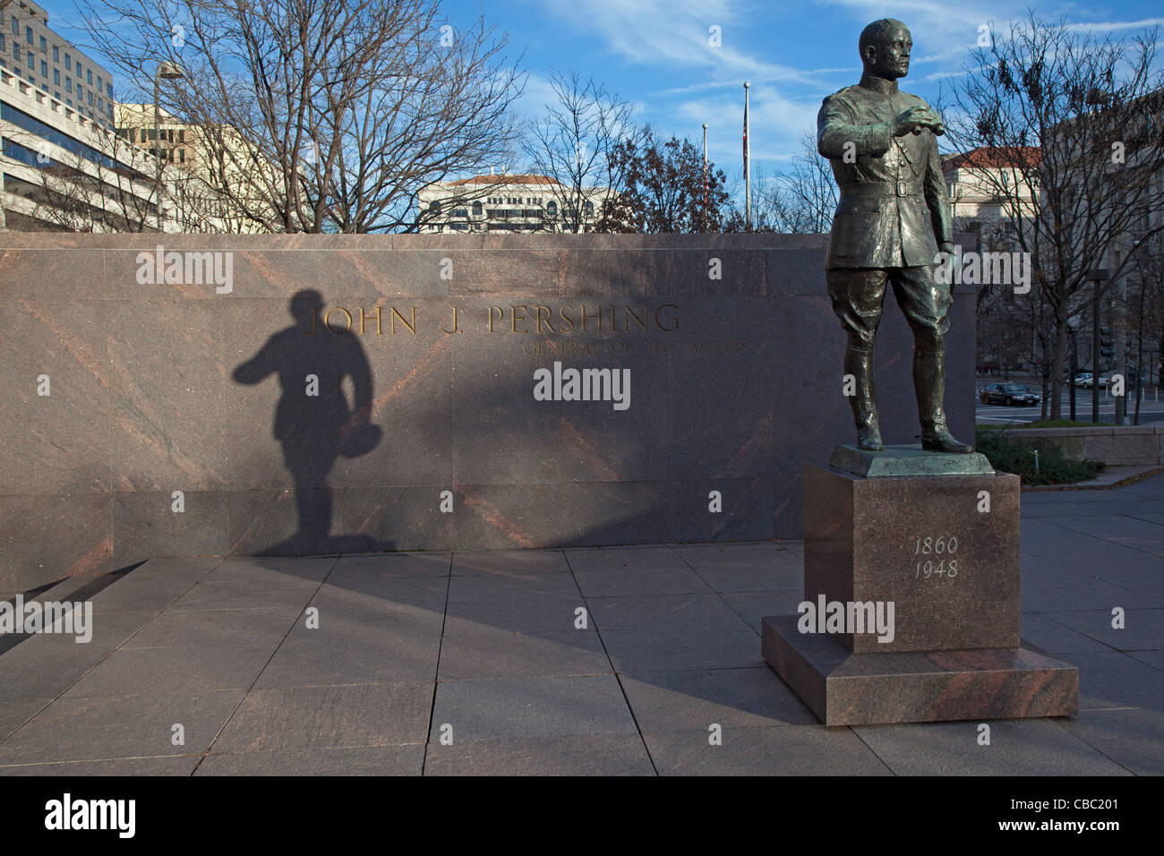 Washington, DC - A statue of General John J. Pershing in Pershing Park ...