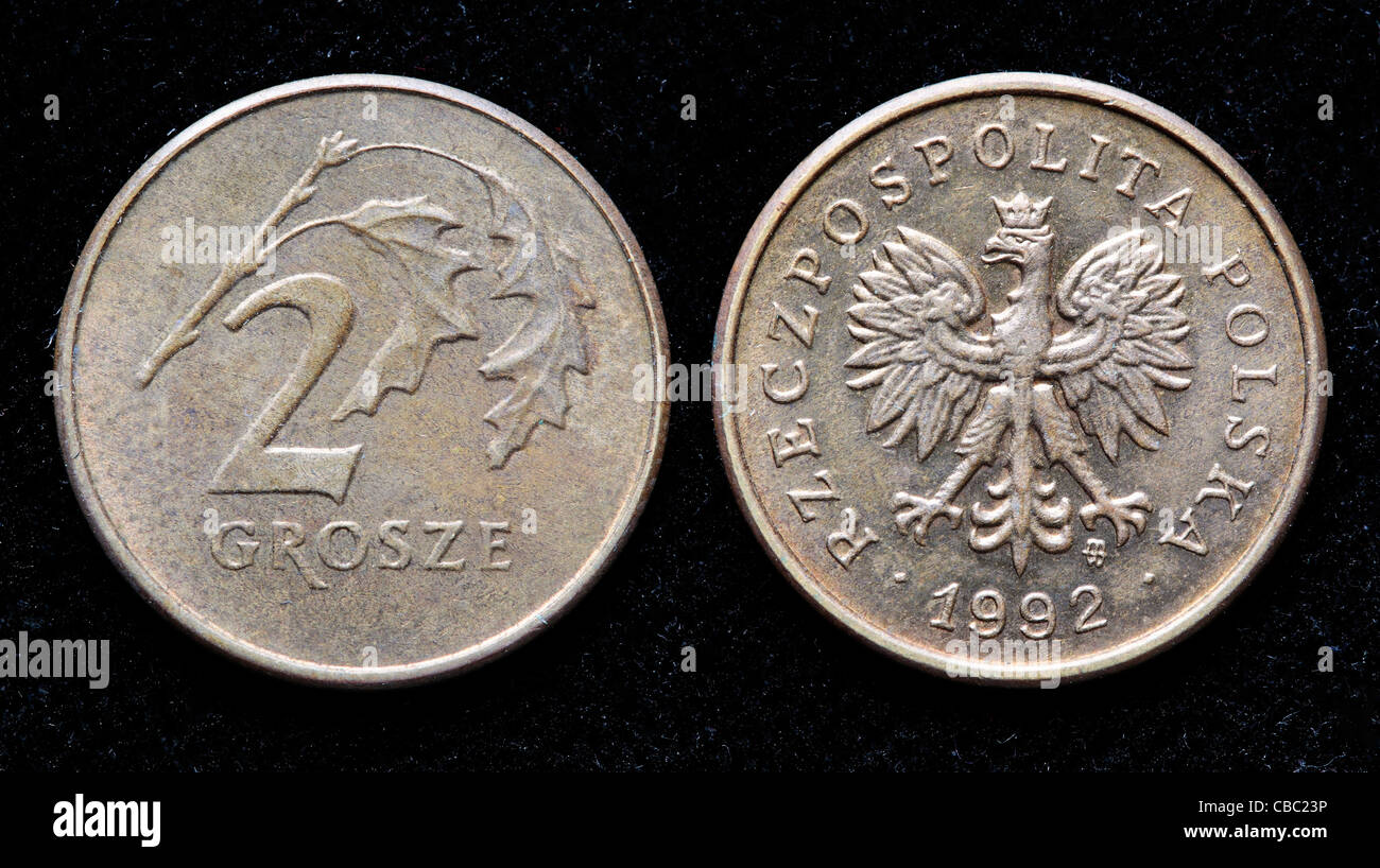 2 Grosze coin, Poland, 1992 Stock Photo - Alamy