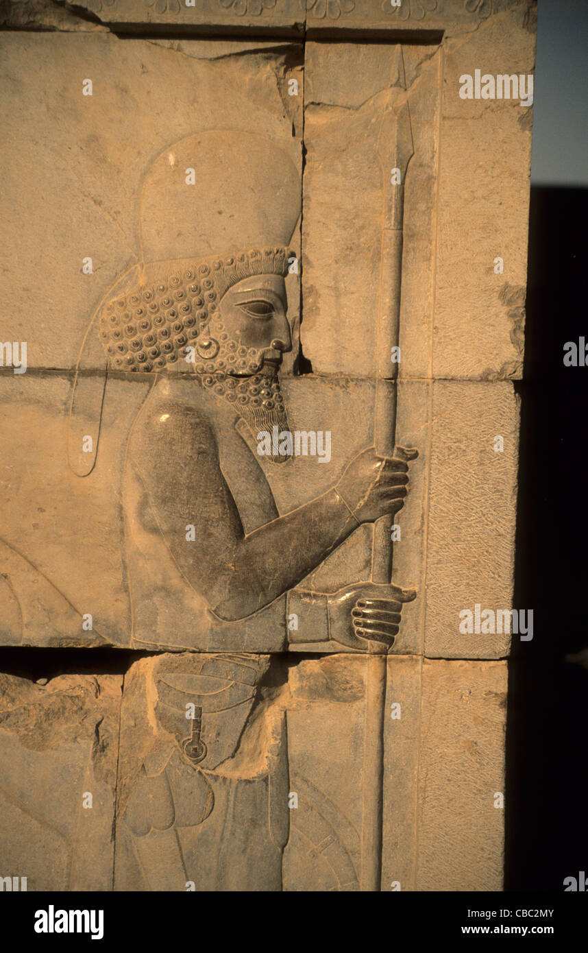 Medes and Persians - ancient soldiers, detail, Apadana staircase ...