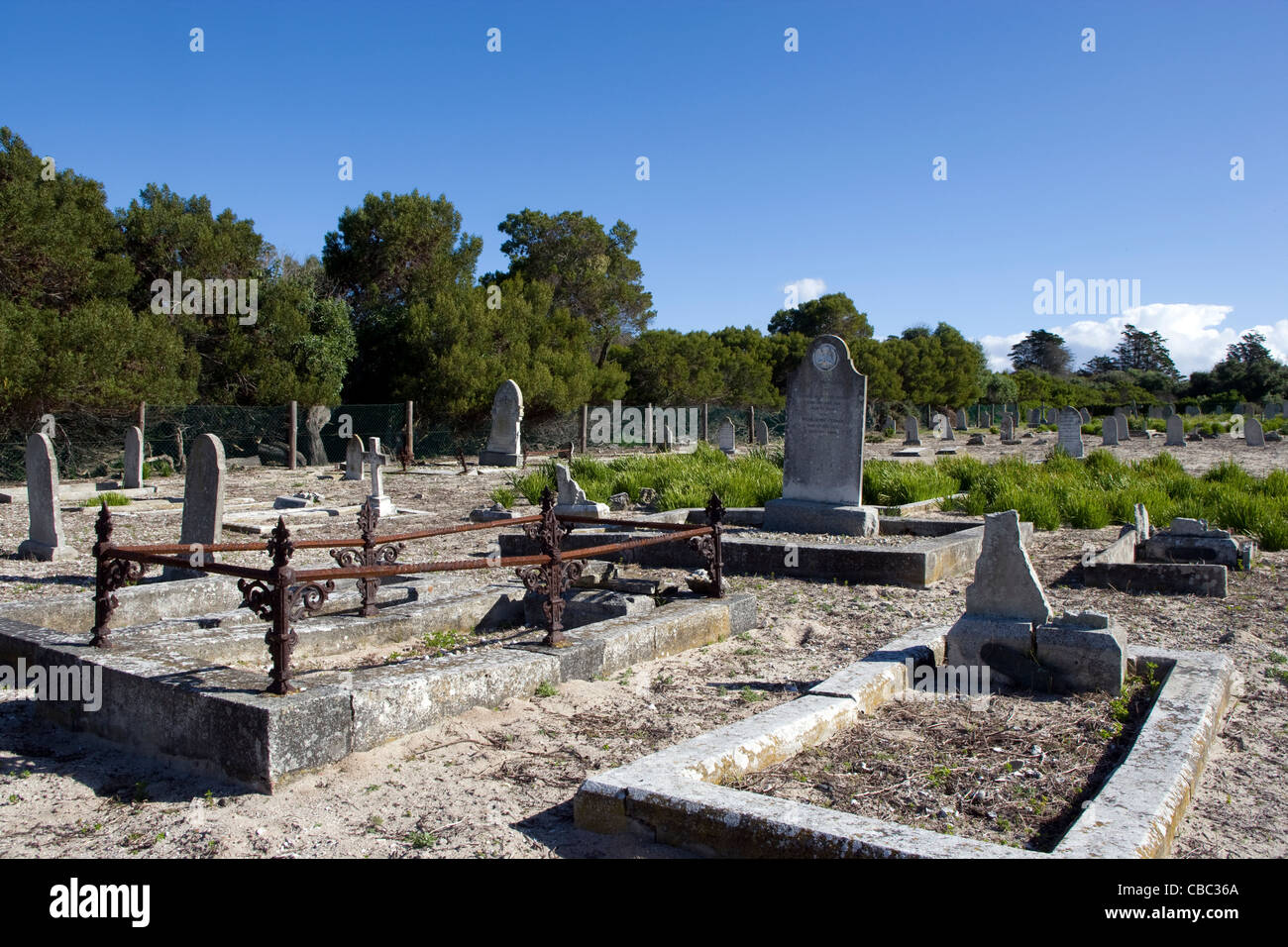 Robben Island: leper's graveyard Stock Photo - Alamy