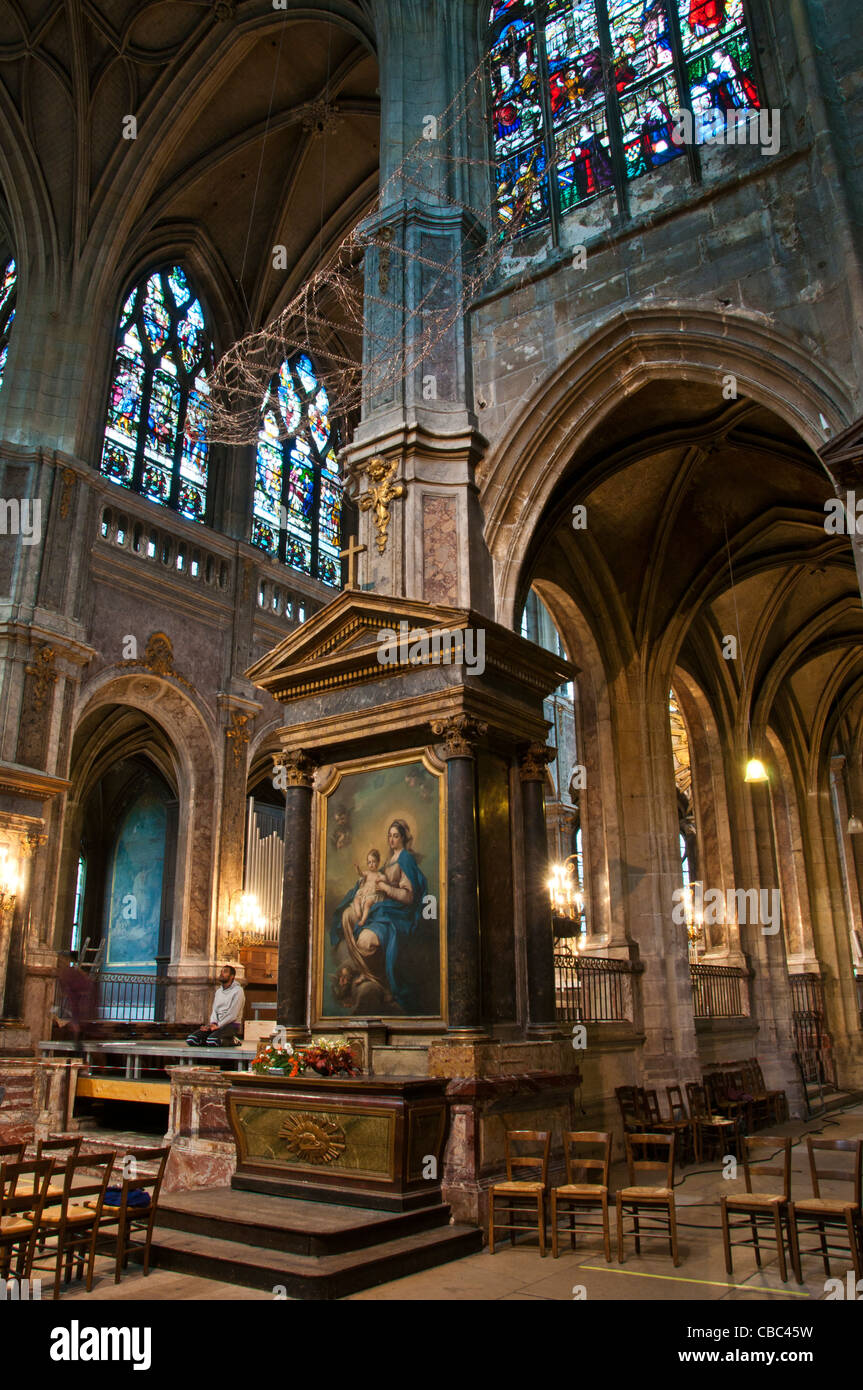 St. Merri Eglise Saint Church Paris France Stock Photo - Alamy