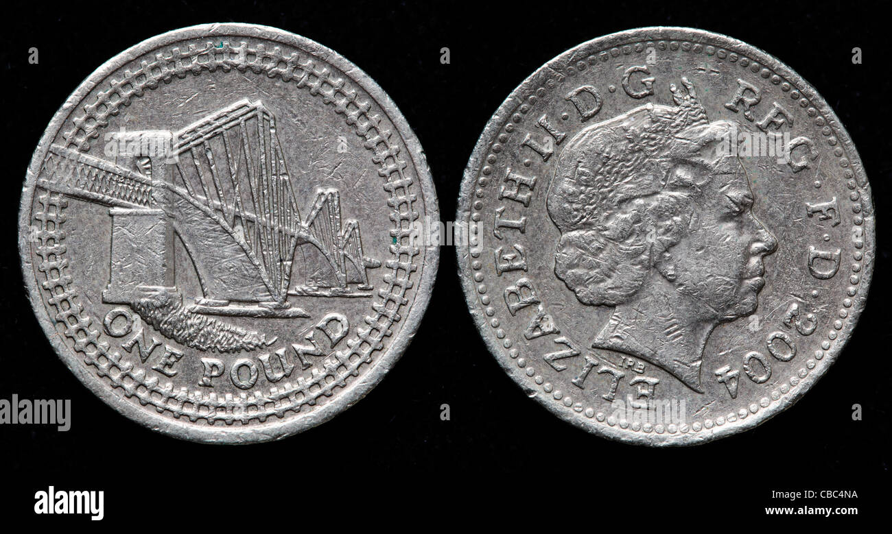1 pound coin, UK, 2004 Stock Photo - Alamy