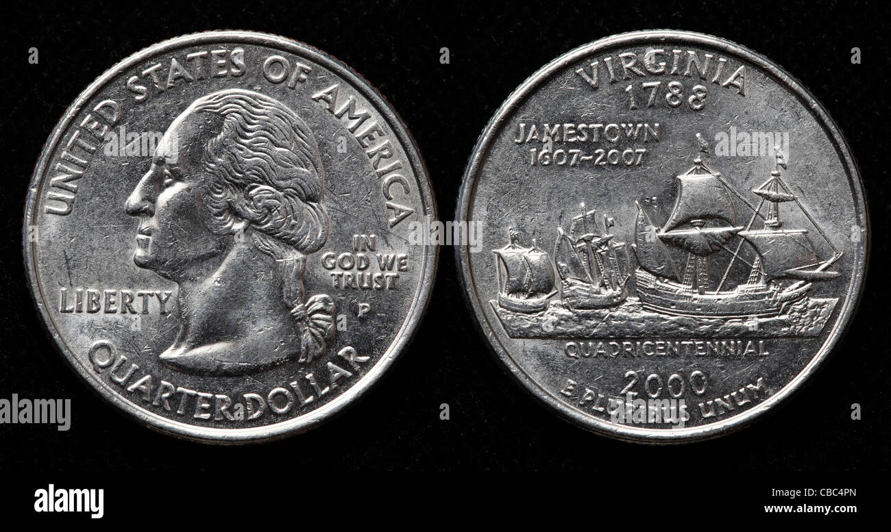 Coin quarter dollar obverse hi-res stock photography and images - Alamy