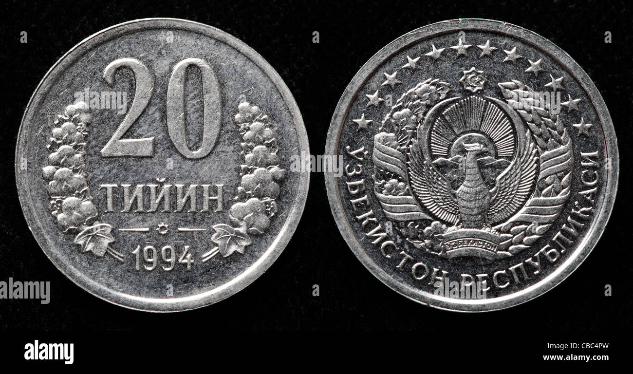 20 Tiyin coin, Uzbekistan, 1994 Stock Photo - Alamy