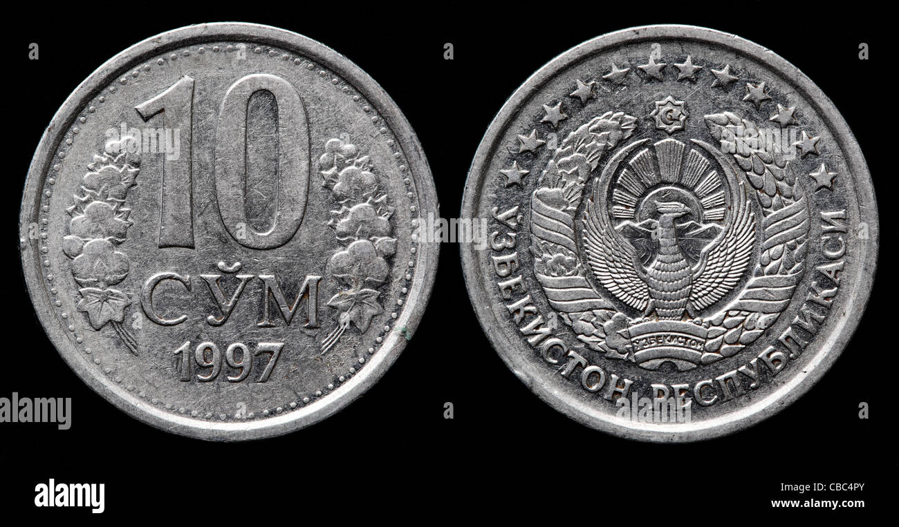 10 Som coin, Uzbekistan, 1997 Stock Photo - Alamy