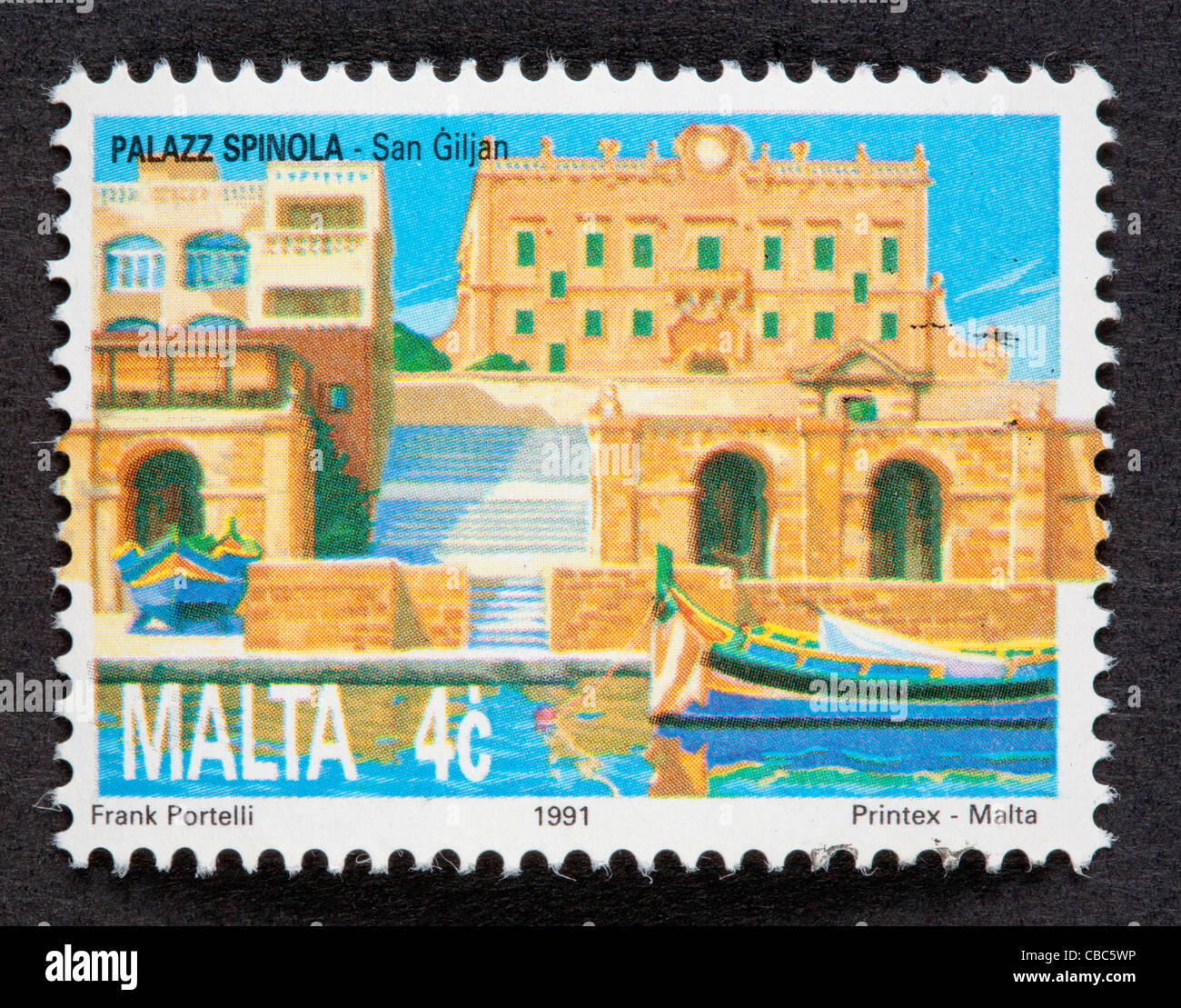 Maltese postage stamp Stock Photo - Alamy