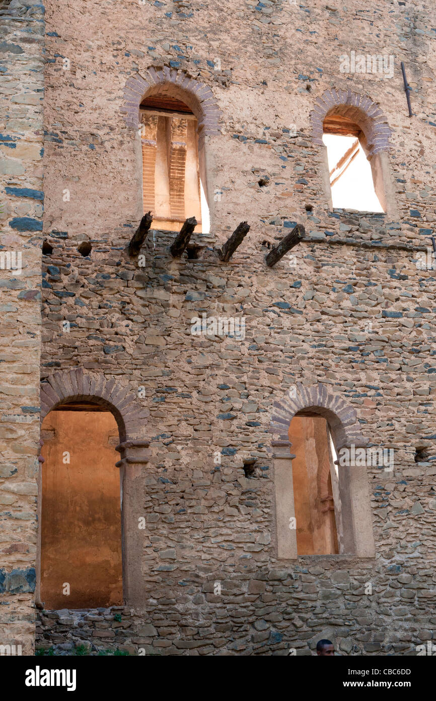 View of the interior walls of the Palace of Iyasu I in the Royal ...