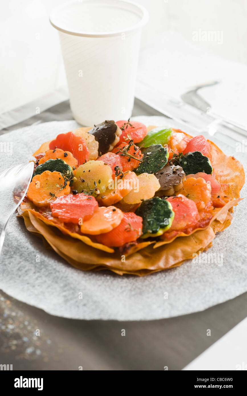 Crispy vegetable tart Stock Photo - Alamy
