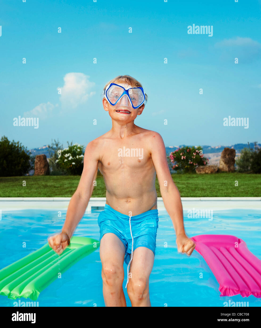 Jumping Into Pool With Clothes Stock Photos & Jumping Into Pool With ...