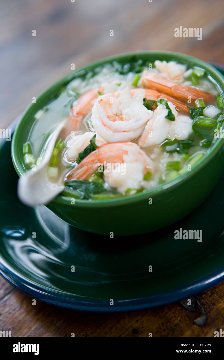 Rice soup with shrimp Stock Photo - Alamy