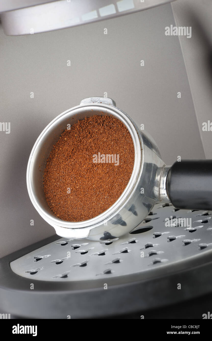 espresso accessory.Holder for coffee machine. The Close up Stock Photo ...