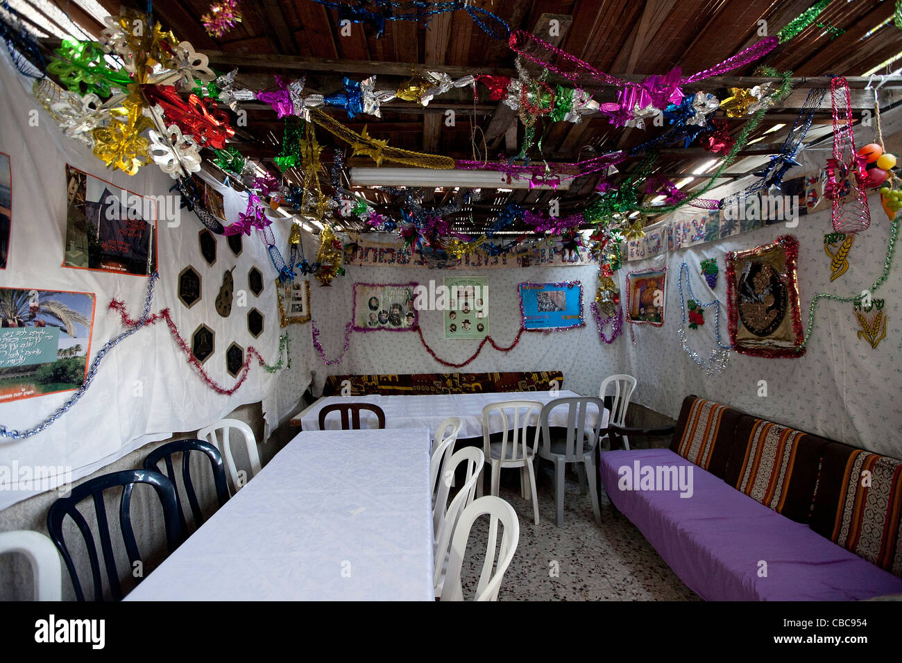 Interior of a Sukkah during Sukkoth Stock Photo - Alamy