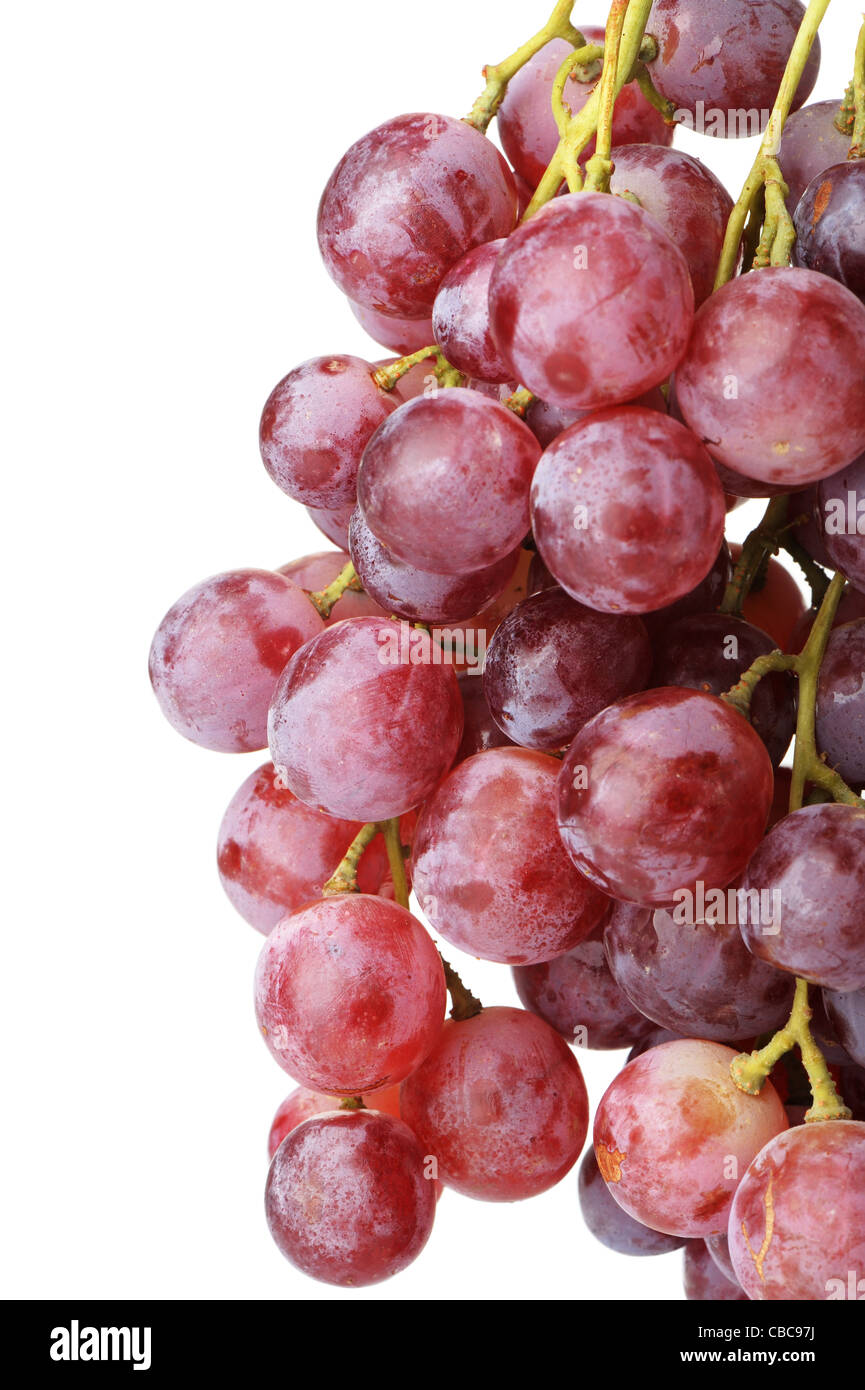 Grapes cluster. A close up it is isolated on a white background Stock ...