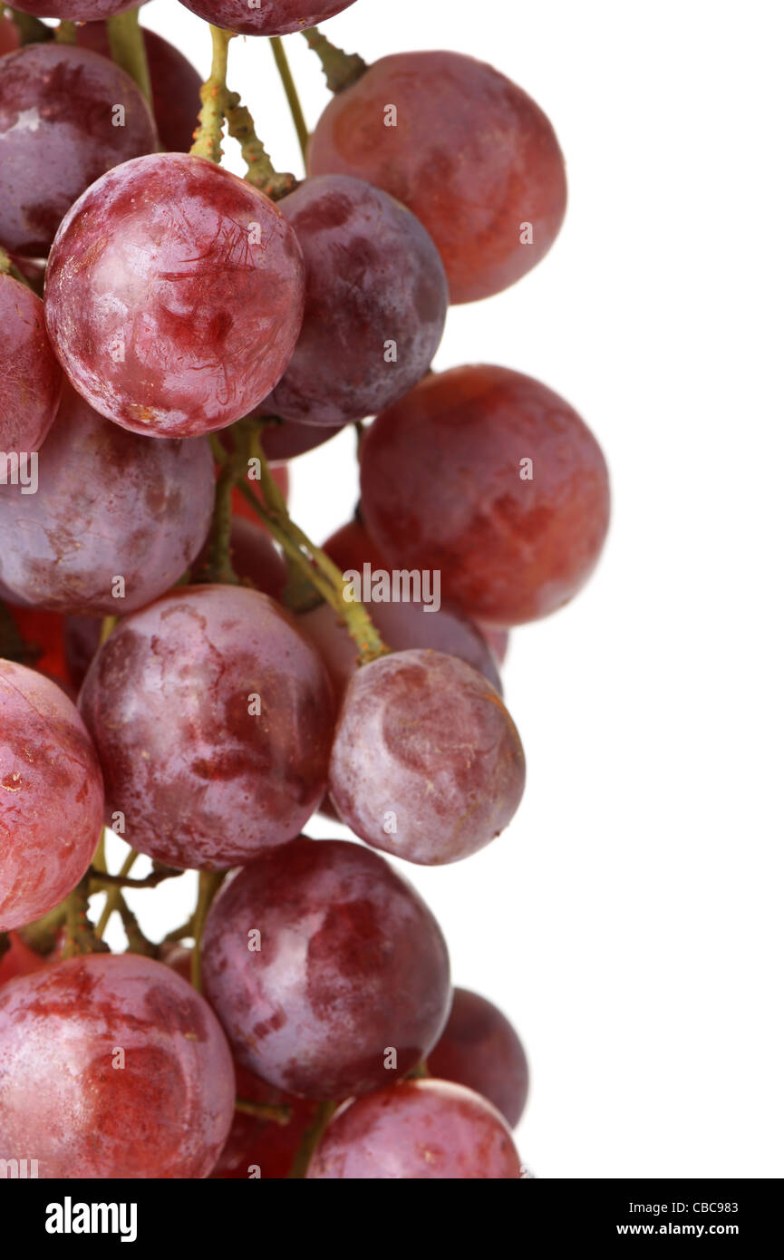 Grapes cluster. A close up it is isolated on a white background Stock ...
