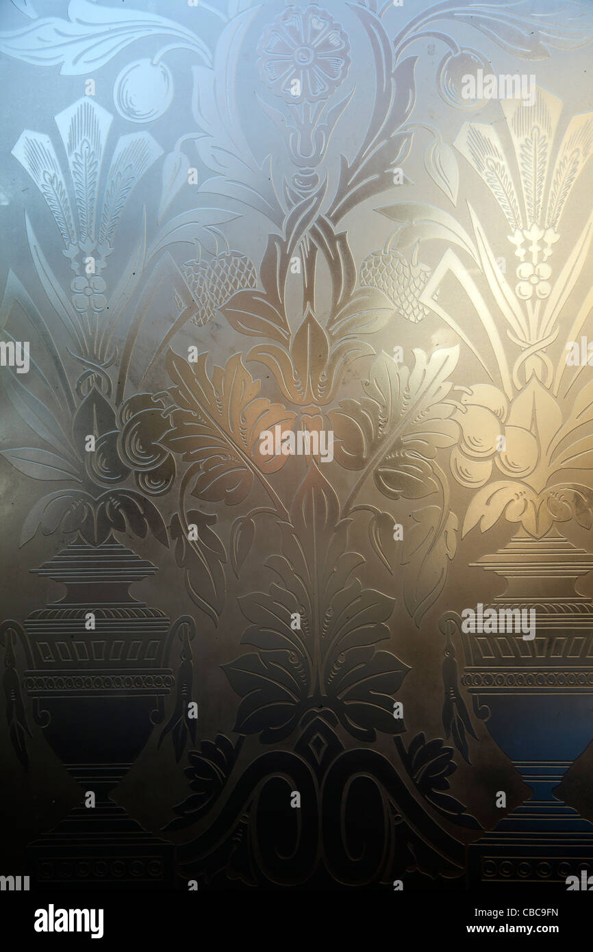 Sandblasted Design on glass Stock Photo: 41452873 - Alamy