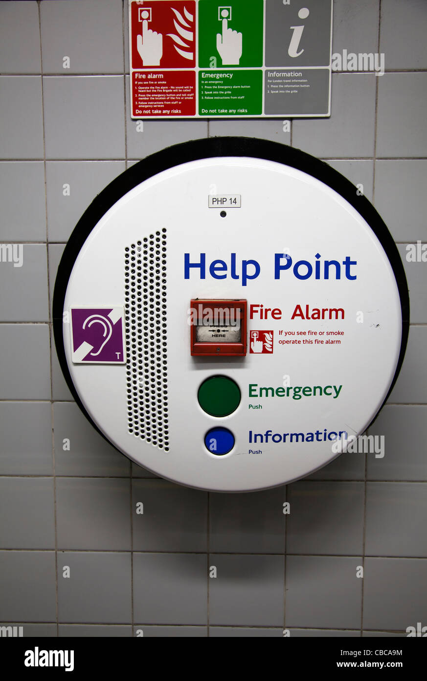 Help point emergency information and fire alarm hi-res stock ...