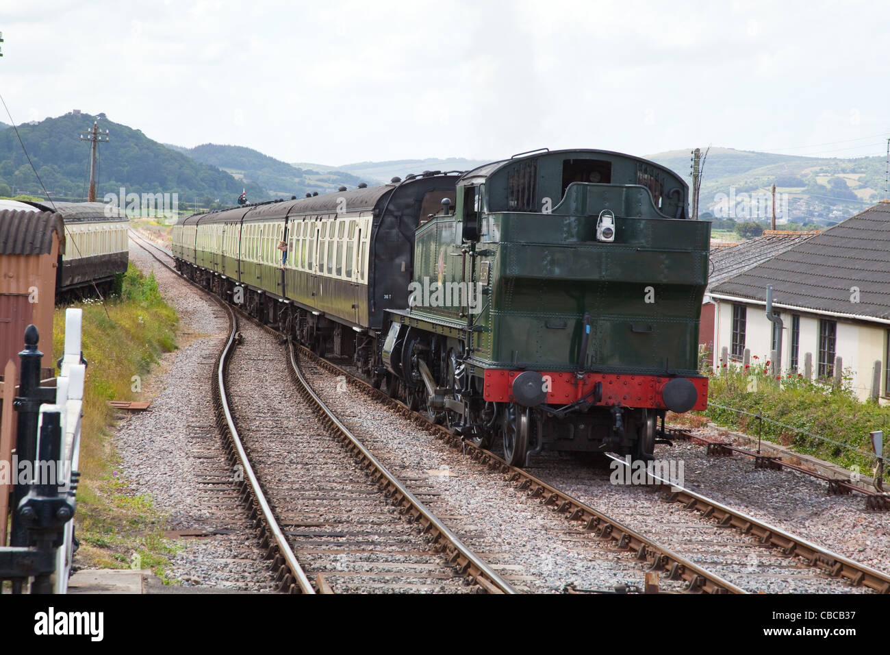 GREAT WESTERN RAILWAY "LARGE PRAIRIE” 2-6-2T 4160 locomotive at Blue ...