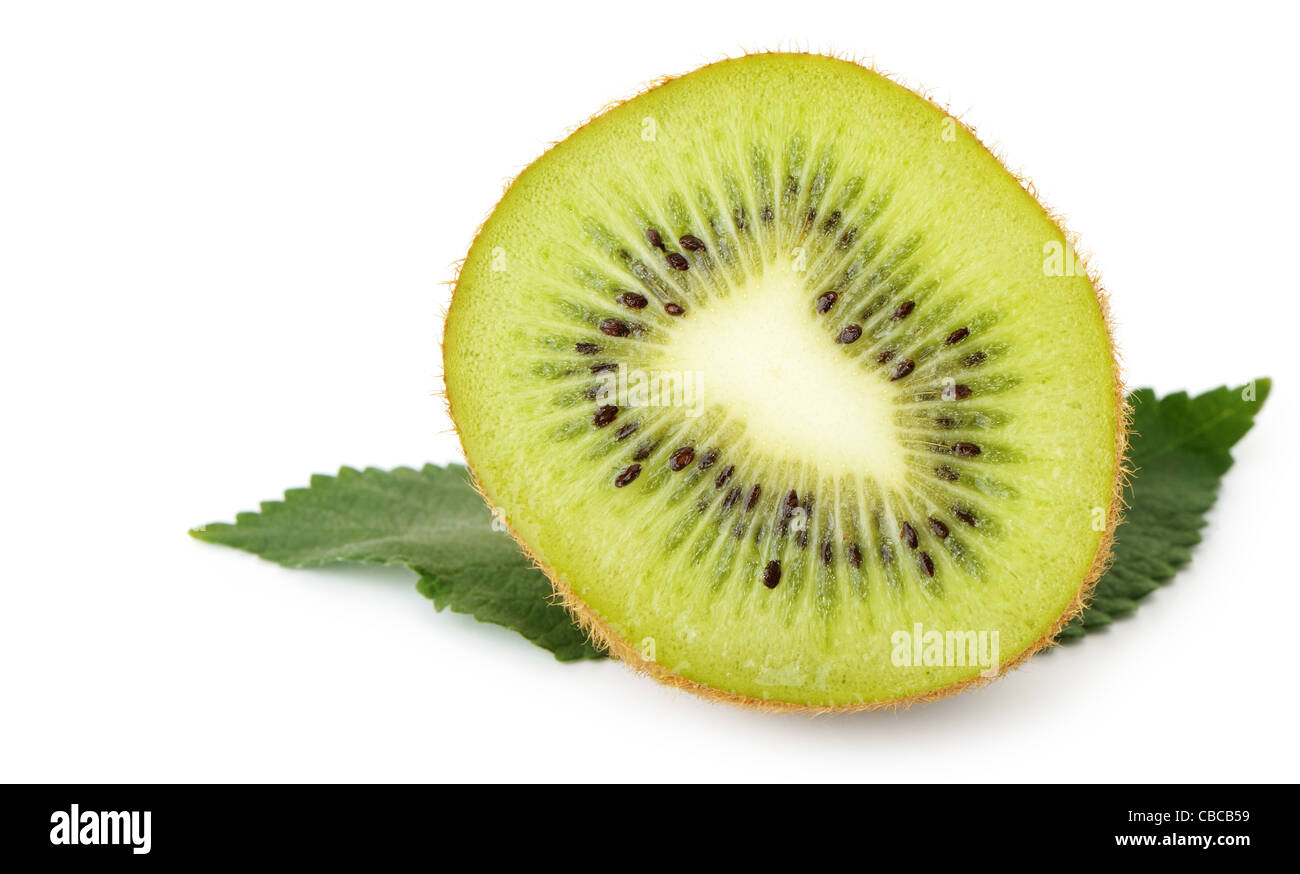 Section kiwi fruit. A detailed photo close up of exotic fruit on a ...