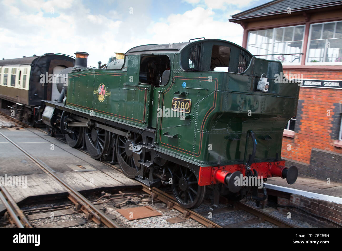 GREAT WESTERN RAILWAY "LARGE PRAIRIE” 2-6-2T 4160 locomotive at Blue ...
