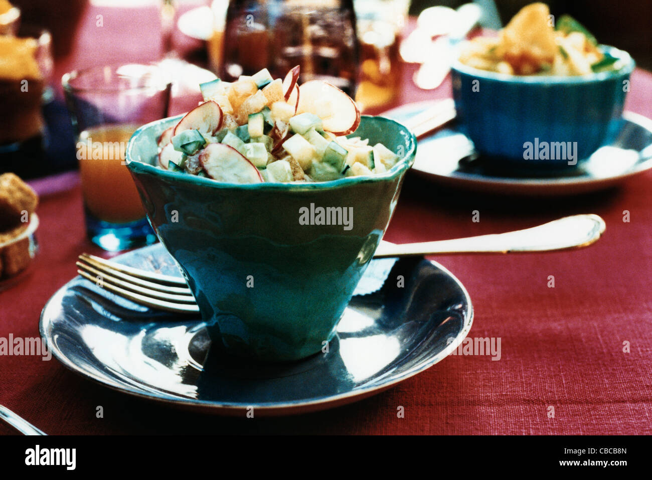Vegetable tartare with fromage blanc Stock Photo - Alamy