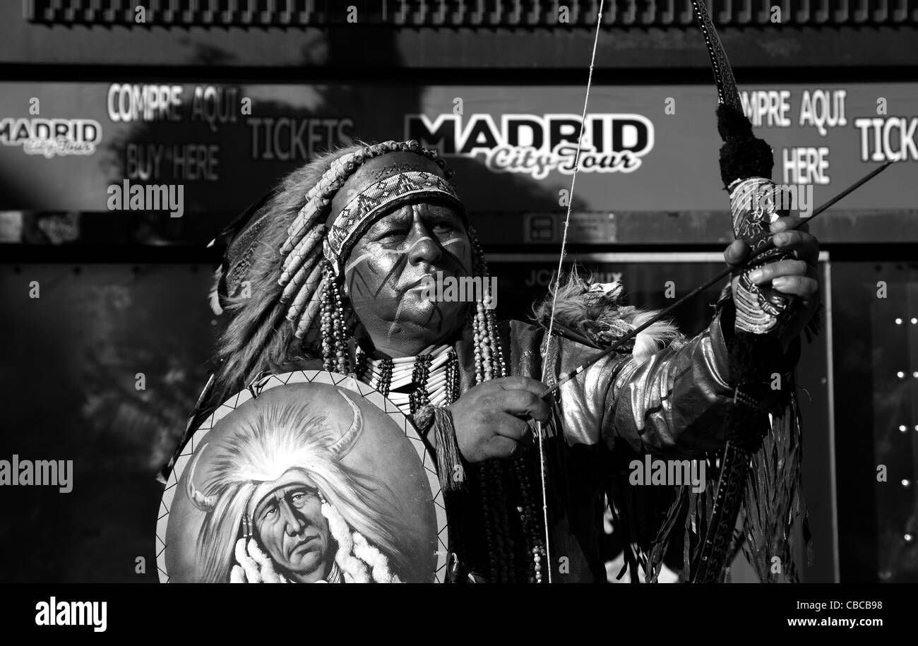 Human statue in Madrid, Spain Stock Photo - Alamy