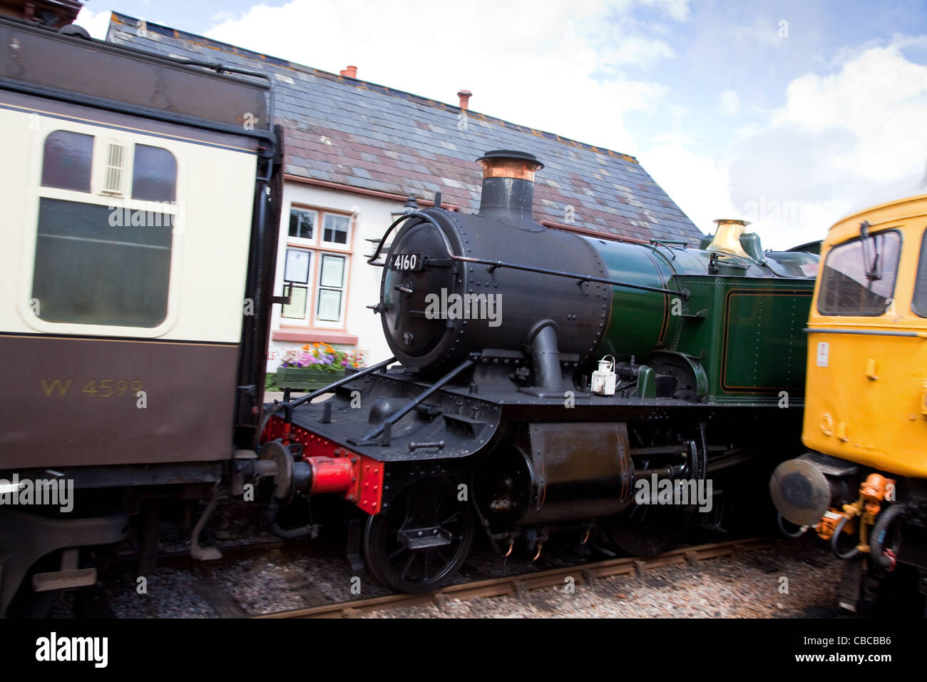 GREAT WESTERN RAILWAY "LARGE PRAIRIE” 2-6-2T 4160 locomotive at Blue ...