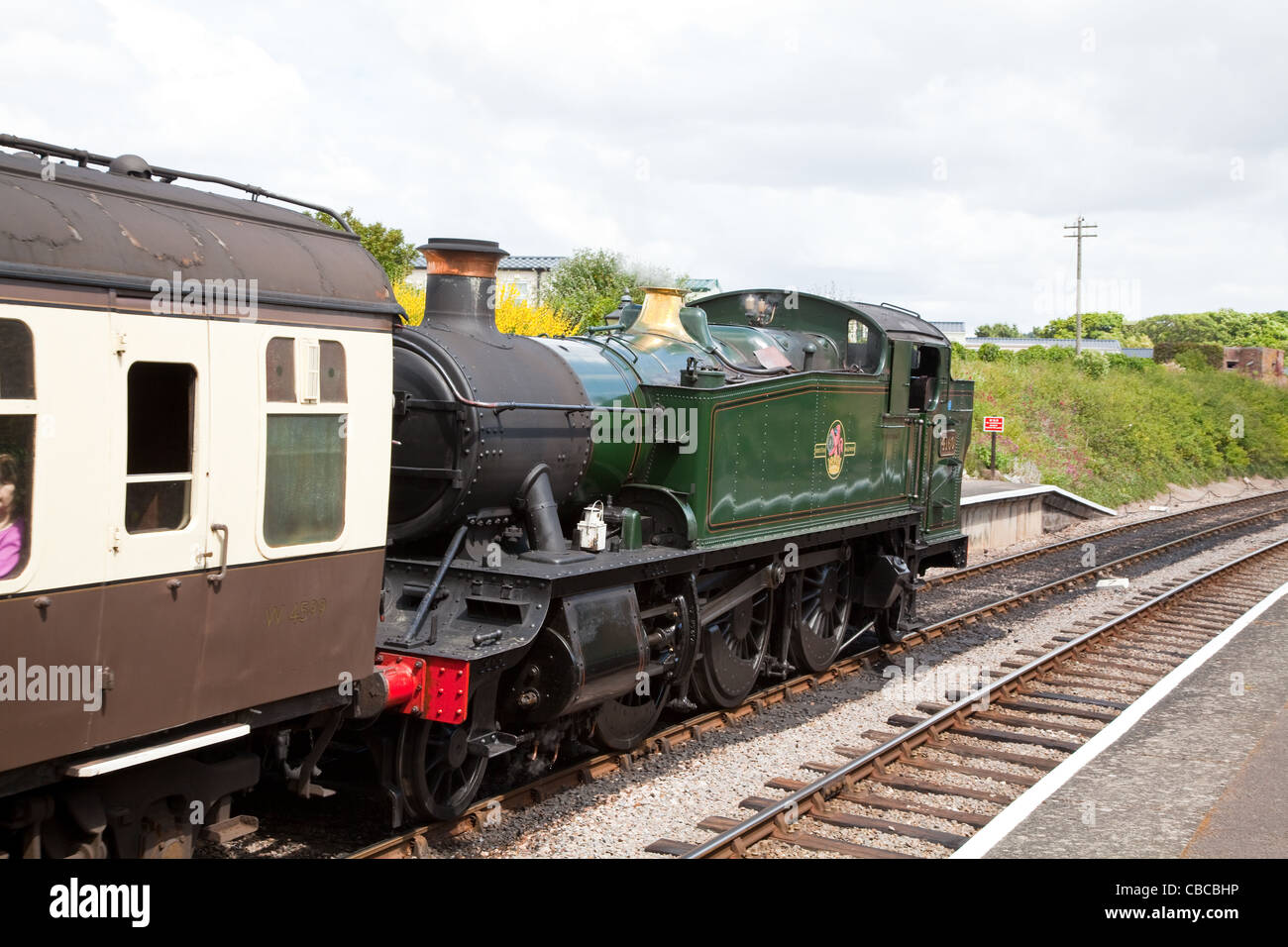 Blue Anchor Station West Somerset UK Stock Photo - Alamy