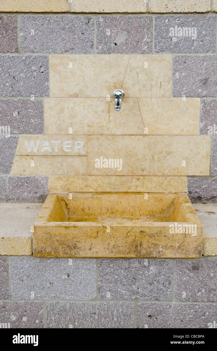 Public water tap, Patmos Island, Greece Stock Photo - Alamy
