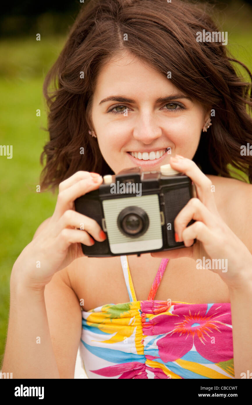 Woman summertime park hi-res stock photography and images - Alamy