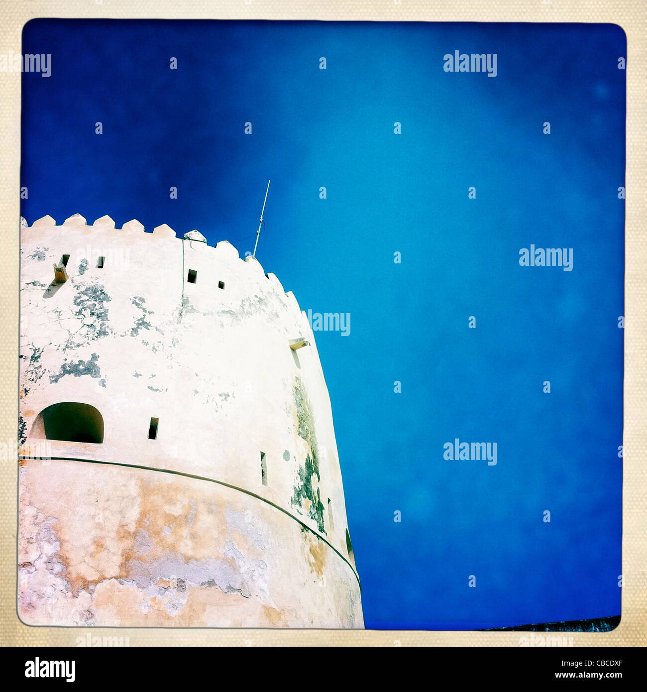 Detail Of A Lamu Fort And Windows In The Wall, Lamu, Kenya Stock Photo ...