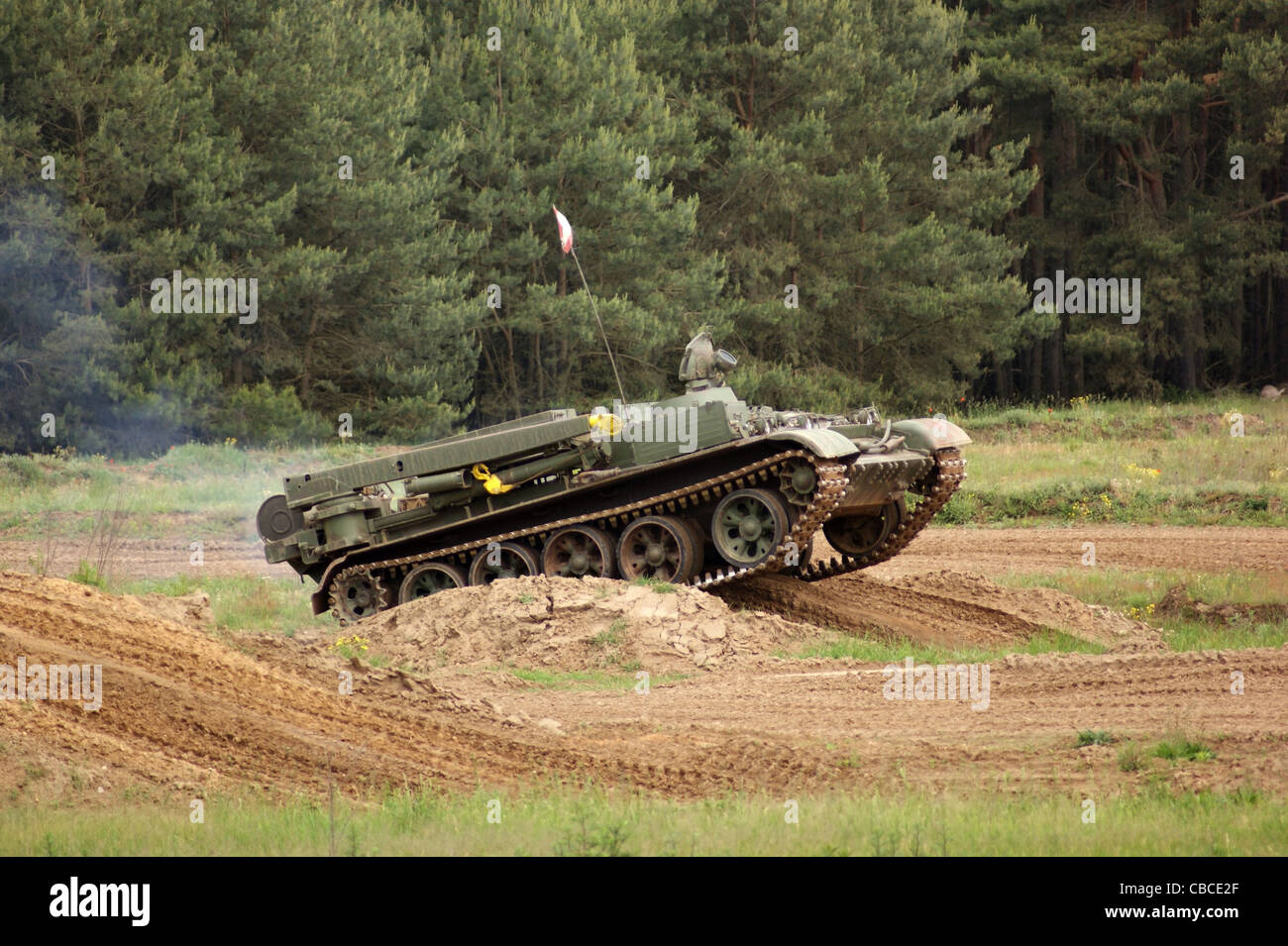 old tank of the "Nationale Volksarmee" in Germany, now used for a ...
