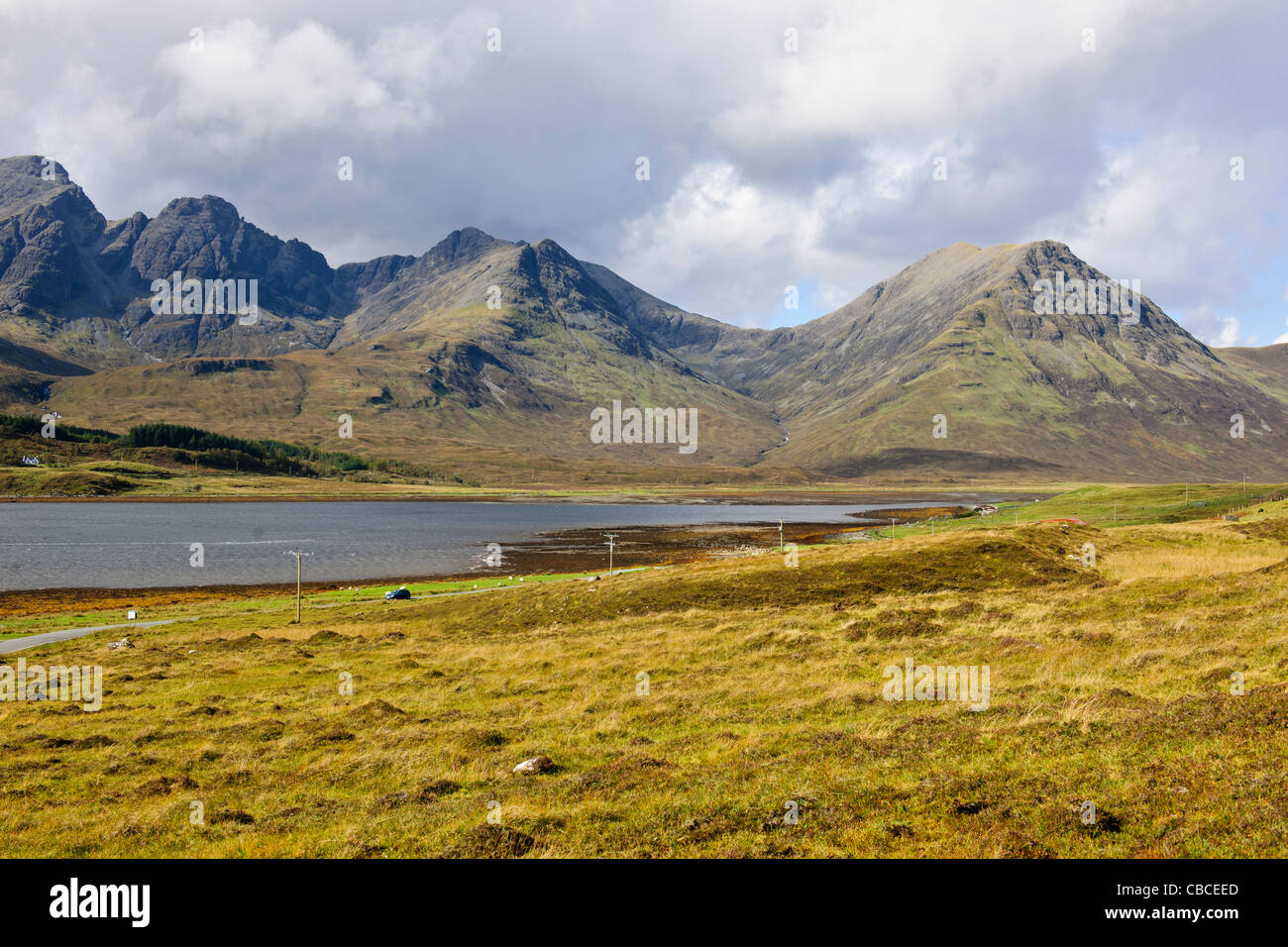 Glas Bhein Mhorn,Beinn Deorg Mhor,Blaven,Torrin Village,The Cuillin ...