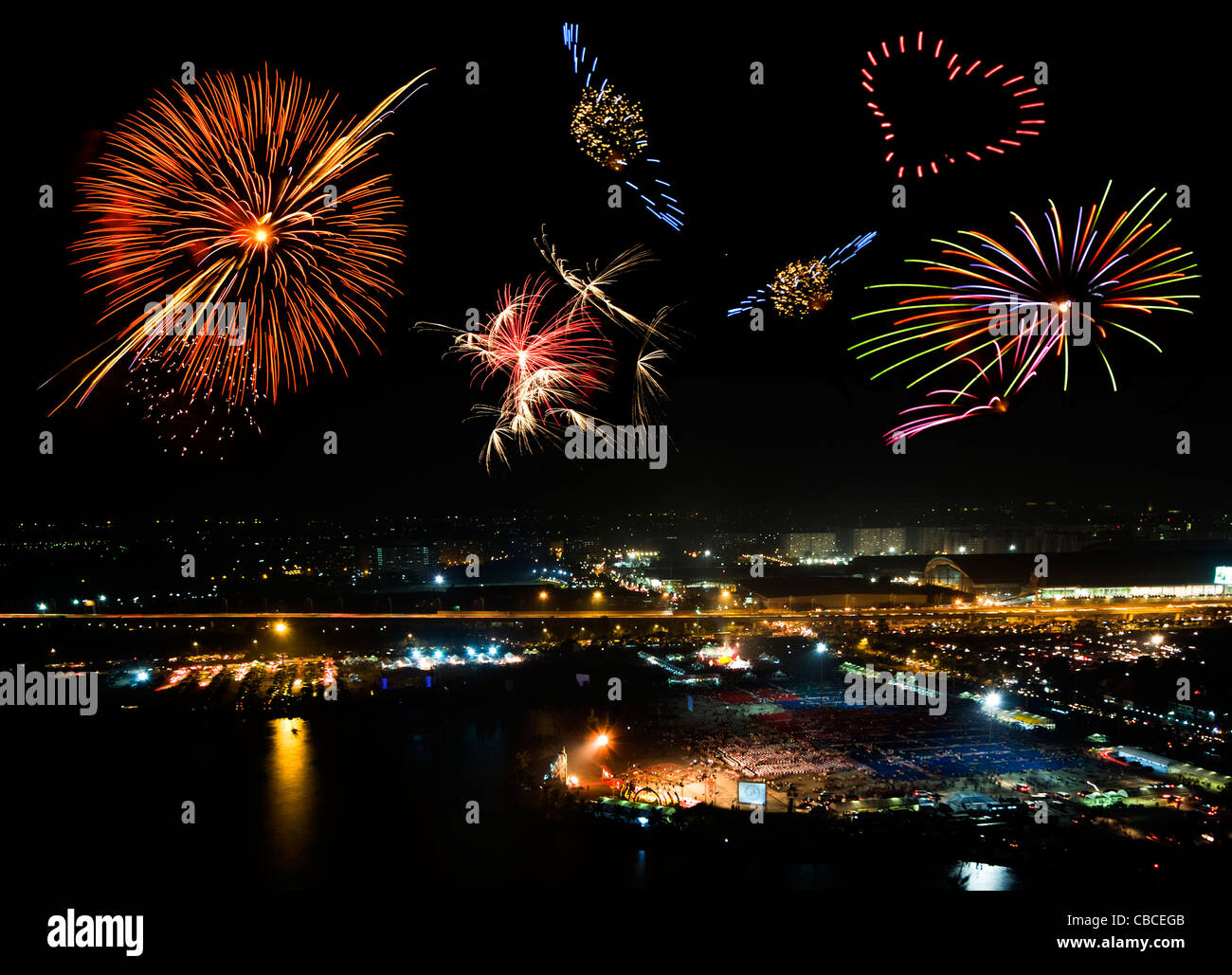 Fireworks in night hi-res stock photography and images - Alamy