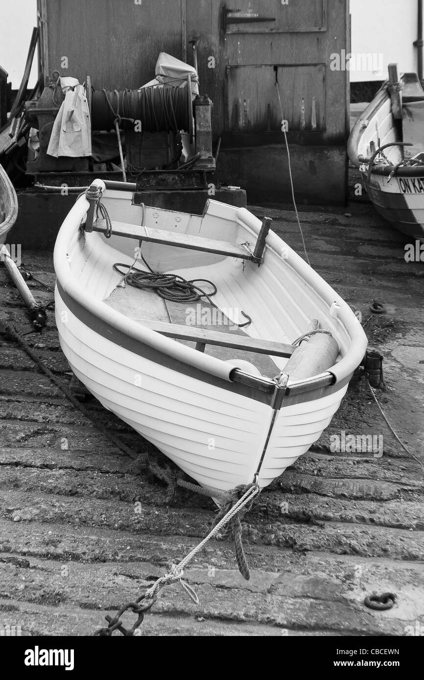 Small fishing boat Black and White Stock Photos & Images - Alamy
