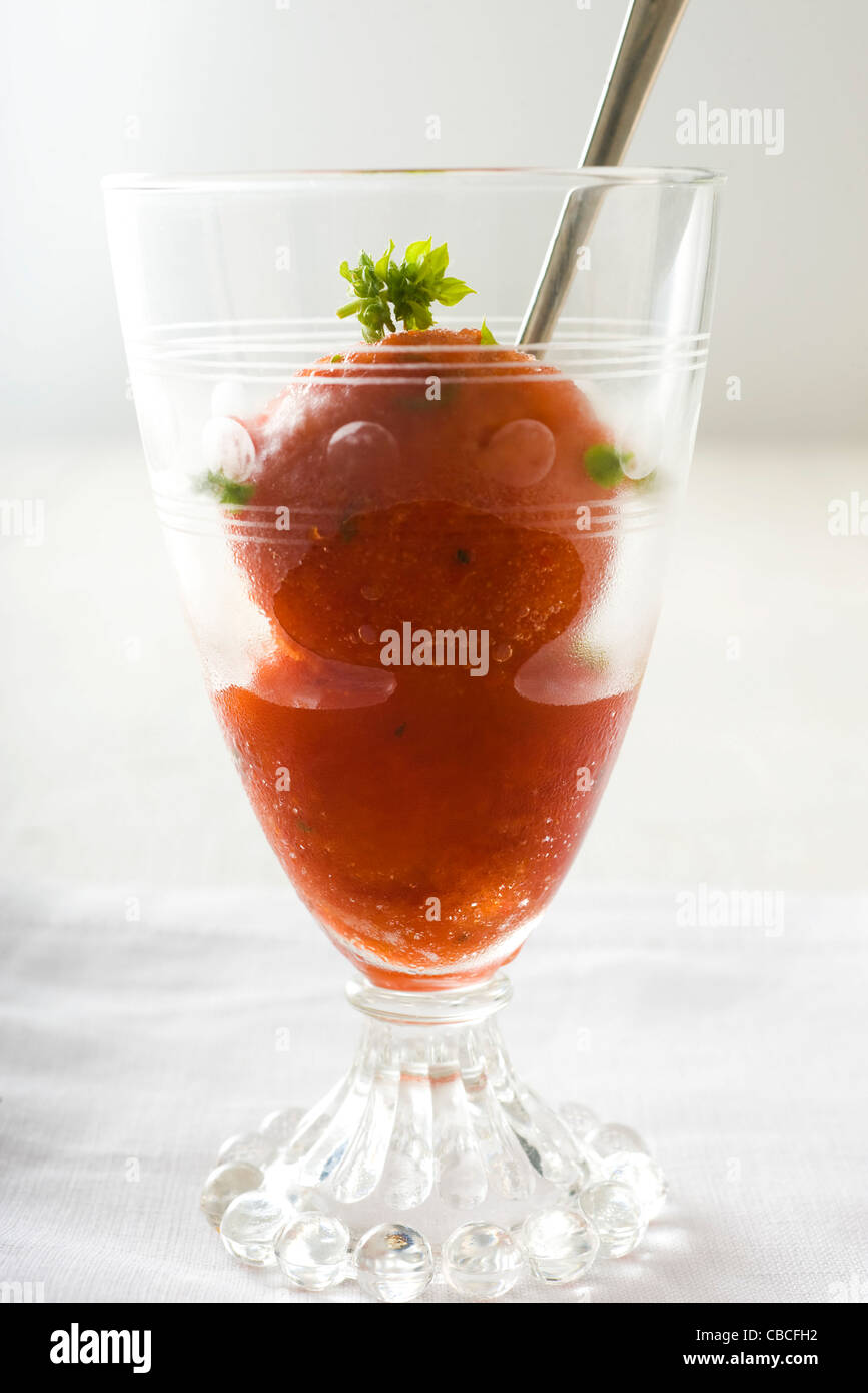 Tomato basil sorbet Stock Photo - Alamy