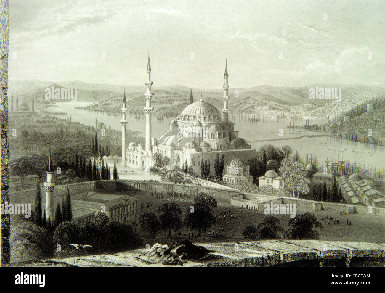 Suleymaniye Mosque, an Ottoman Imperial Mosque, built by Mimar Sinan ...