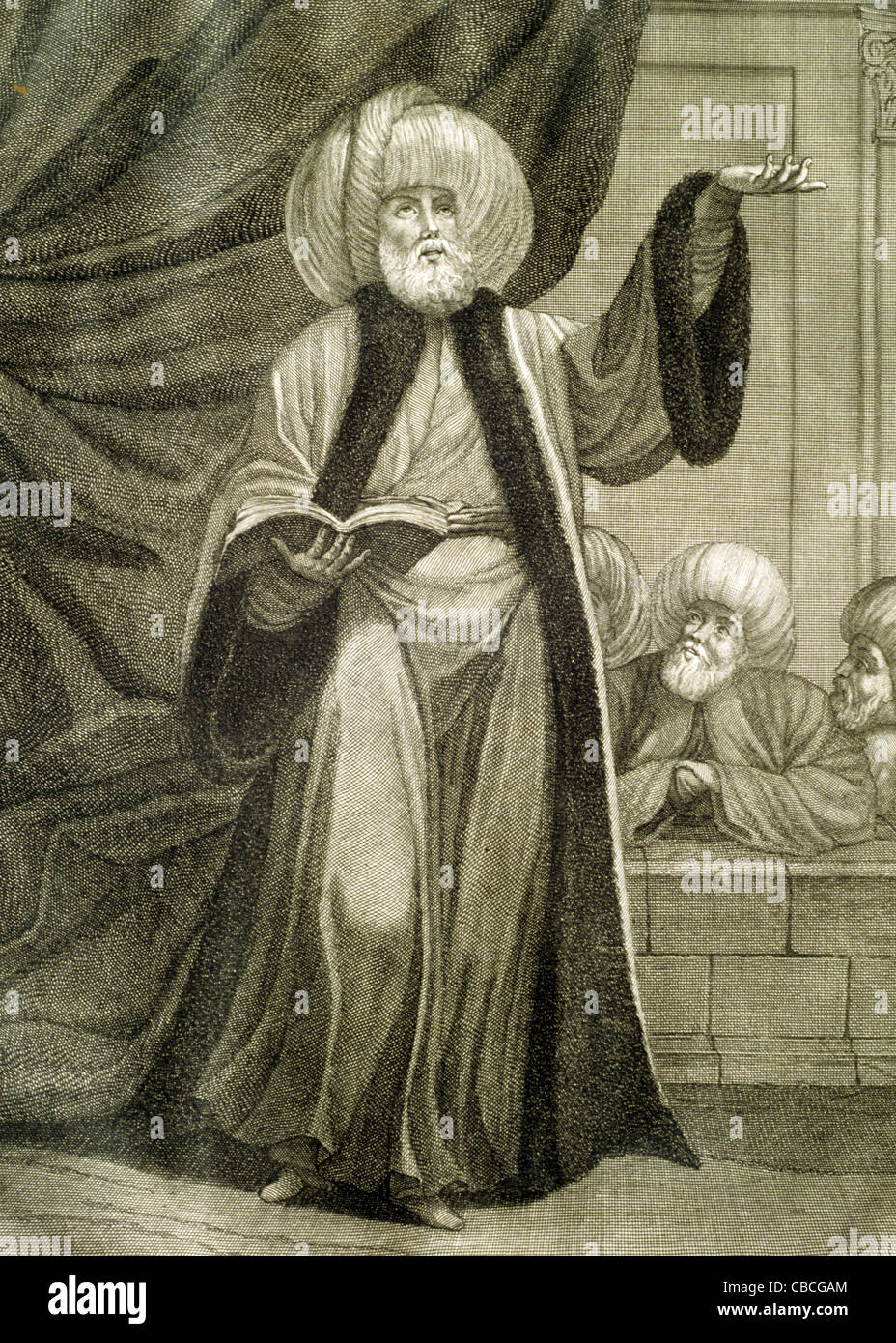 Portrait of a Mufti, Imam or Senior Muslim Clericin Preaching with the ...