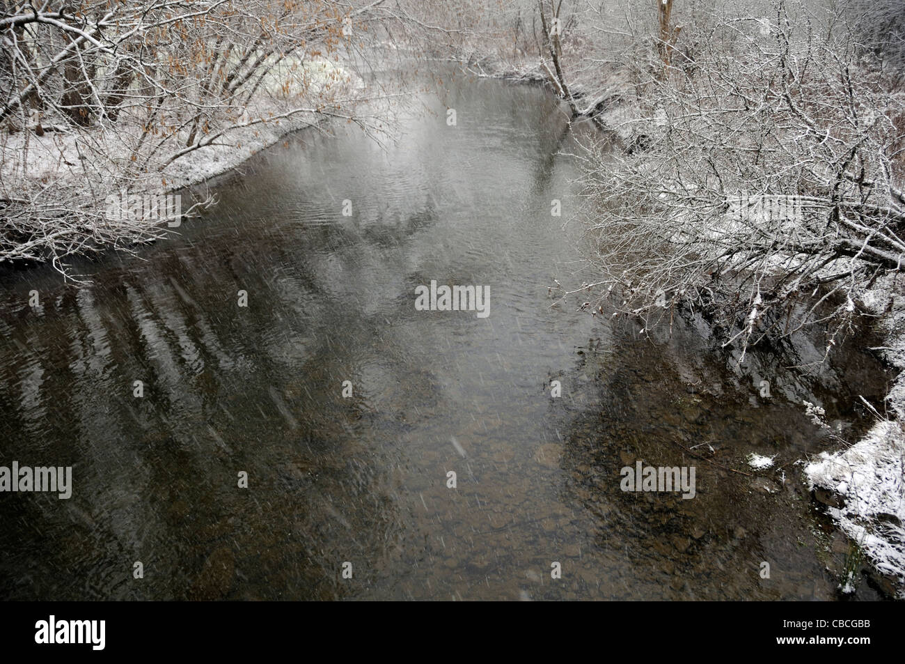 A river scene in winter Stock Photo - Alamy