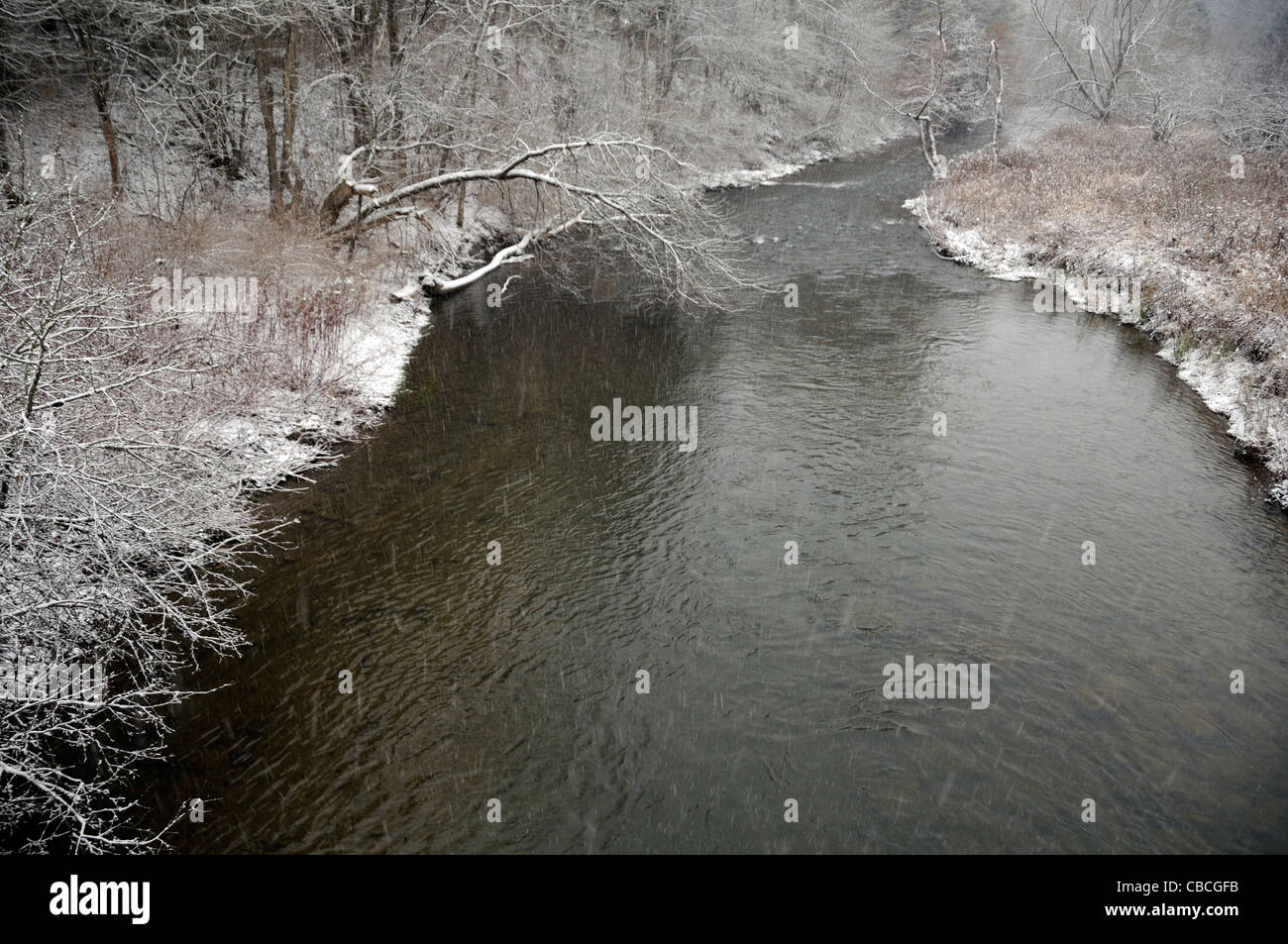 A river scene in winter Stock Photo - Alamy