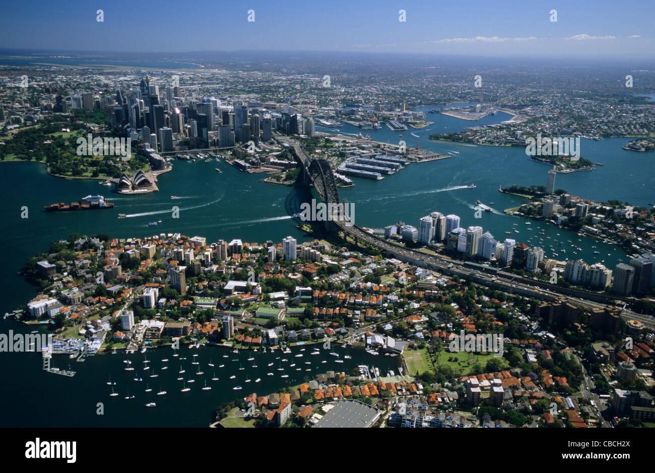 Aerial view of Sydney Harbour, NSW, Australia Stock Photo - Alamy