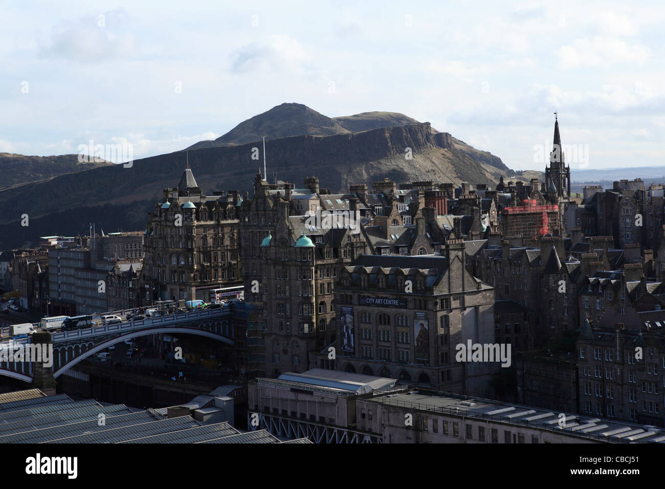 The Gothic and Georgian style buildings of the New Town in Edinburgh ...