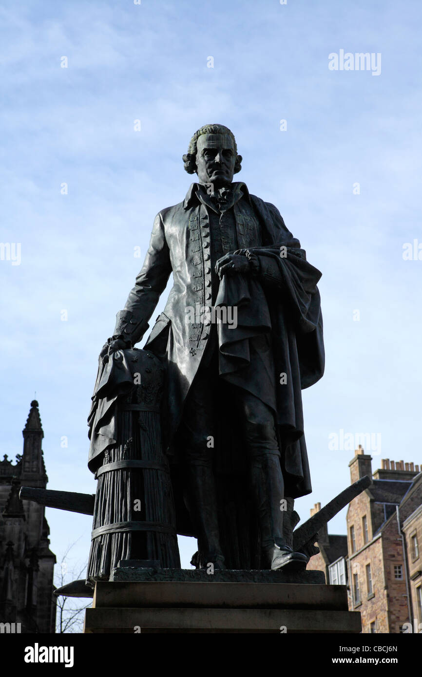 Statue of Adam Smith (1723-1790) on the Royal Mile (High Street) in ...