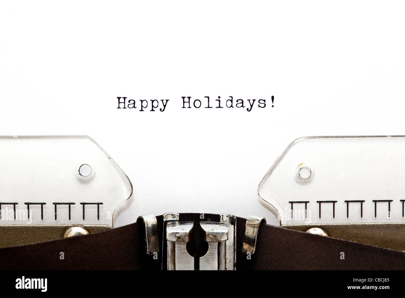 Happy Holidays written on an old typewriter Stock Photo - Alamy