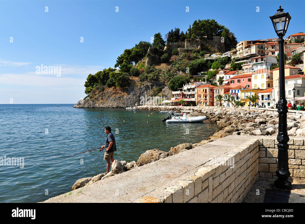 The pretty hillside town of Parga in Greece Stock Photo - Alamy