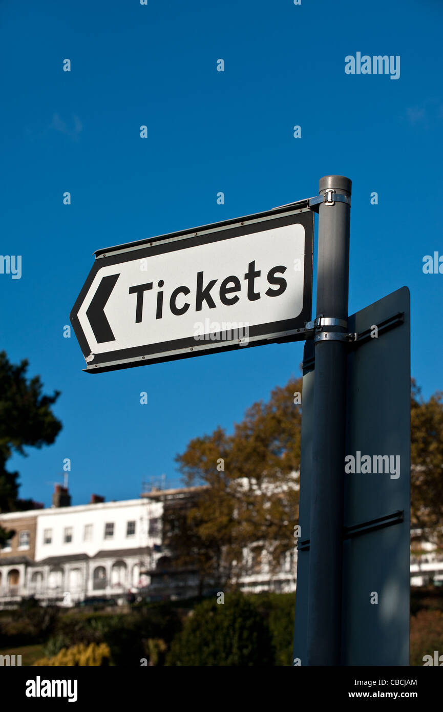 A ticket sign Stock Photo - Alamy