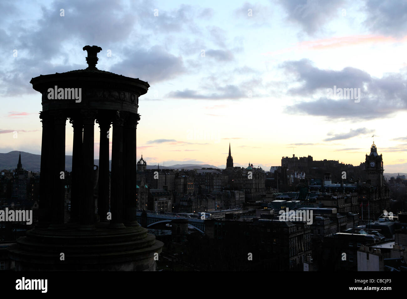 Dusk in Edinburgh, Scotland Stock Photo - Alamy