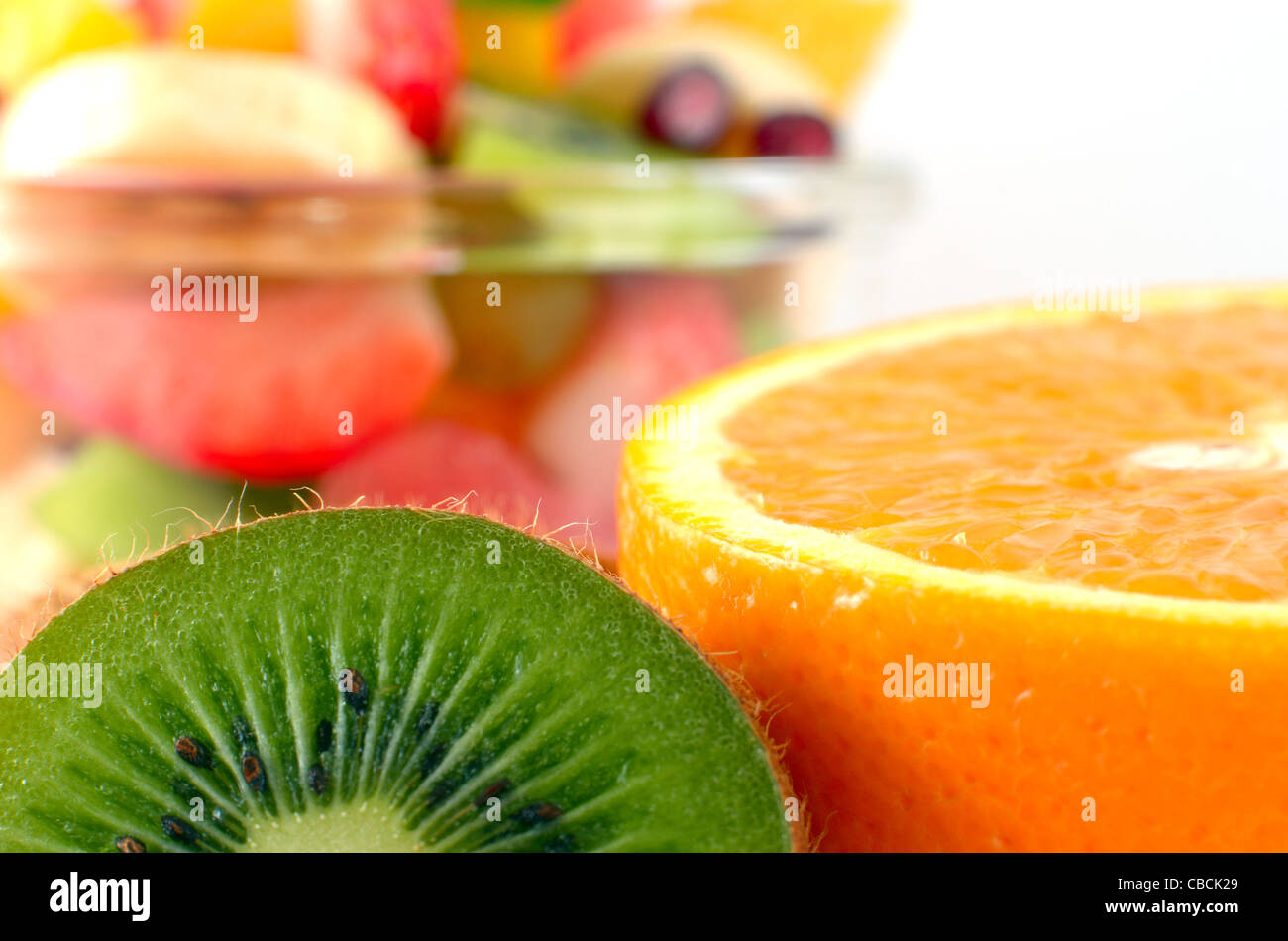 Healthy fruit mix with fruits on front Stock Photo - Alamy