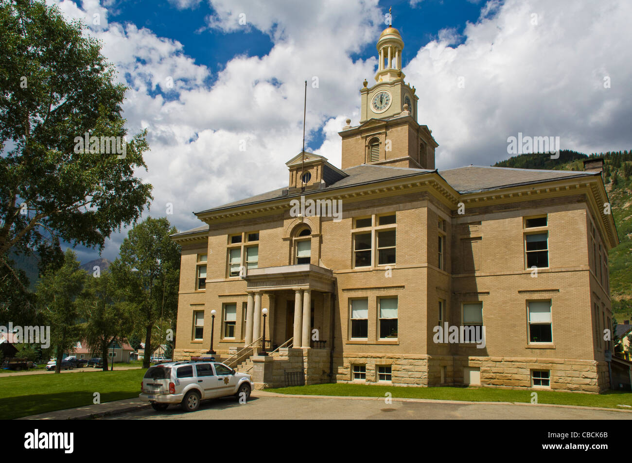The Gold leafed upper dome of the San Juan Courthouse, along with its ...