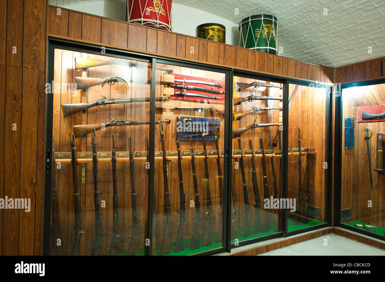 Bermuda. Musket display Fort St. Catherine Gate's Bay, Bermuda Islands ...