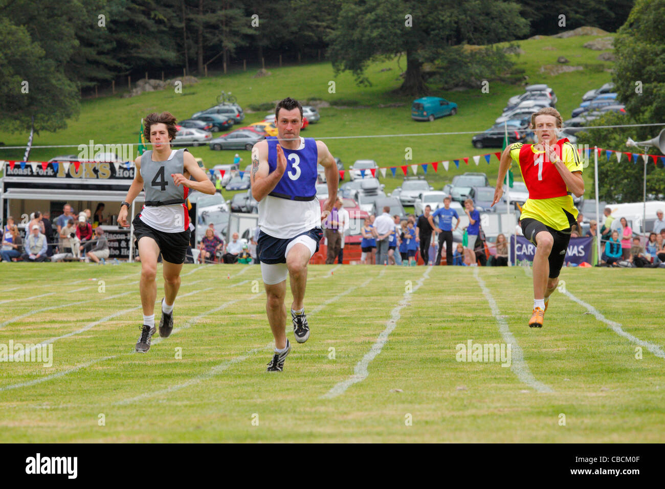 Athletes racing at Ambleside Sports, The Lake District, Cumbria ...